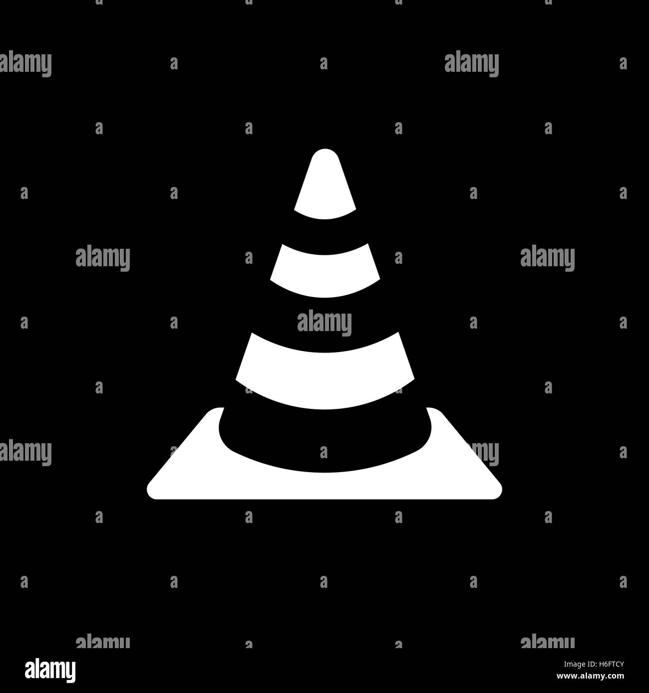 The traffic cone icon. Safety and attention, danger, warning symbol ...