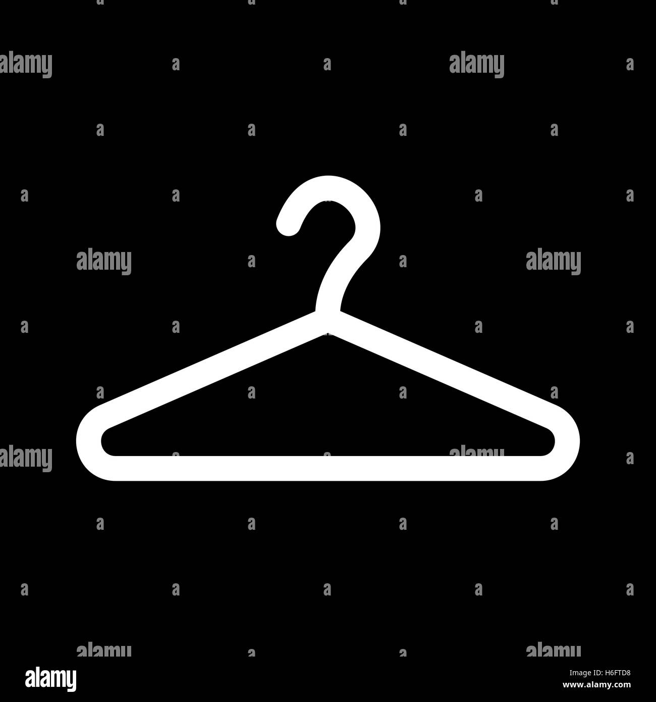 The hanger icon. Coat rack symbol. Flat Vector illustration Stock ...