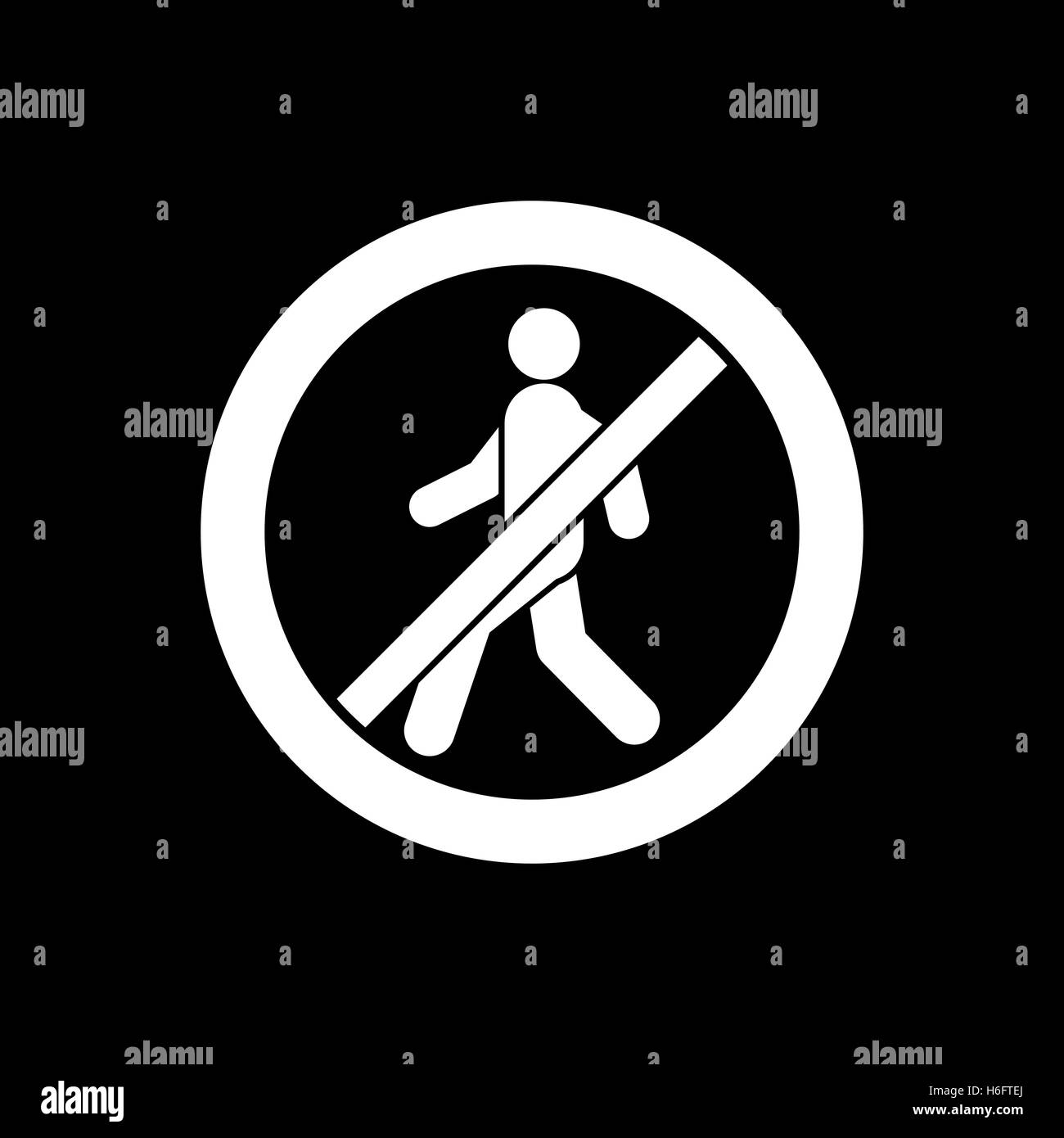 The no entry icon. Disallowed and danger, warning symbol. Flat Vector ...