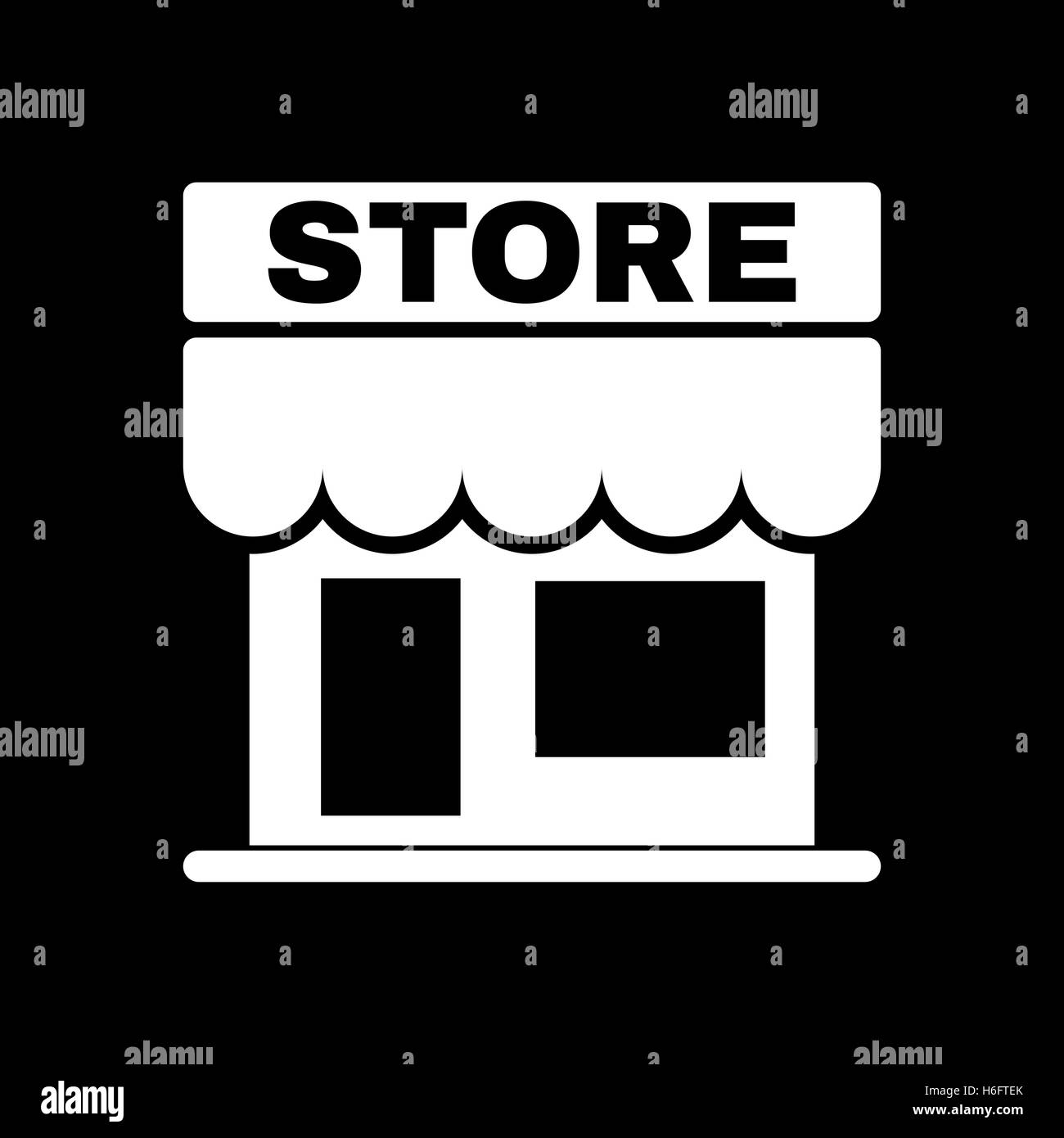 The store icon. Shop and retail, market symbol. Flat Vector ...