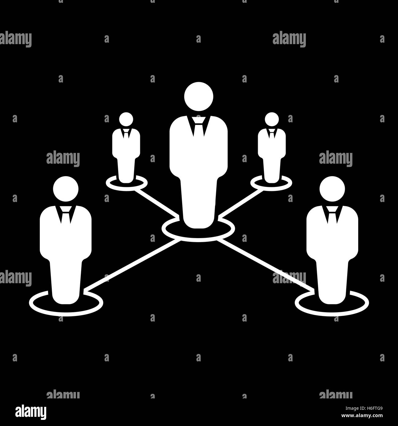 The teamwork icon. Leadership and connection, business teams symbol ...