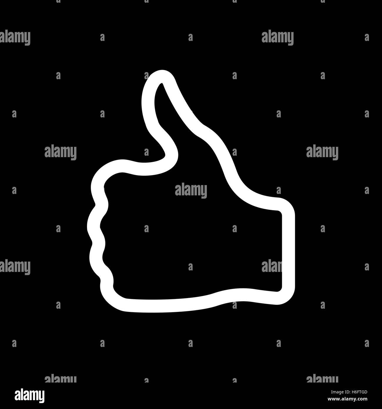 The thumb up icon. Like and yes, approve symbol. Flat Vector ...