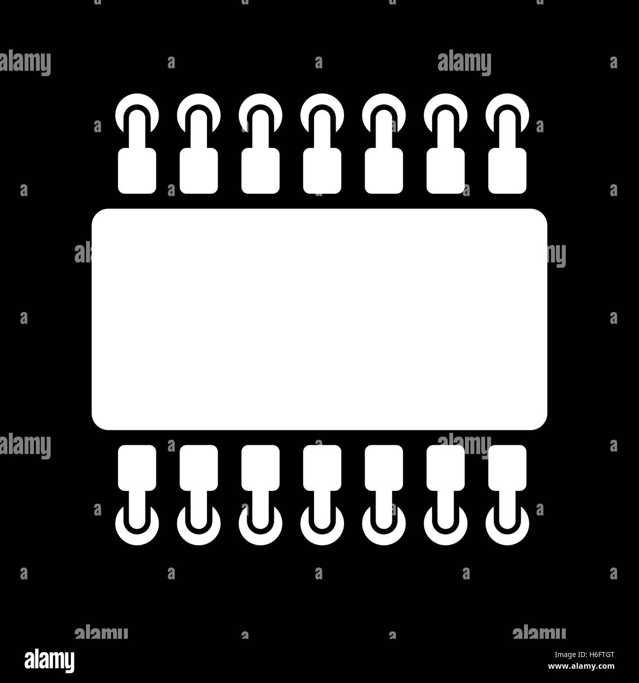 The chip icon. Hardware and processor, technology symbol. Flat Vector ...