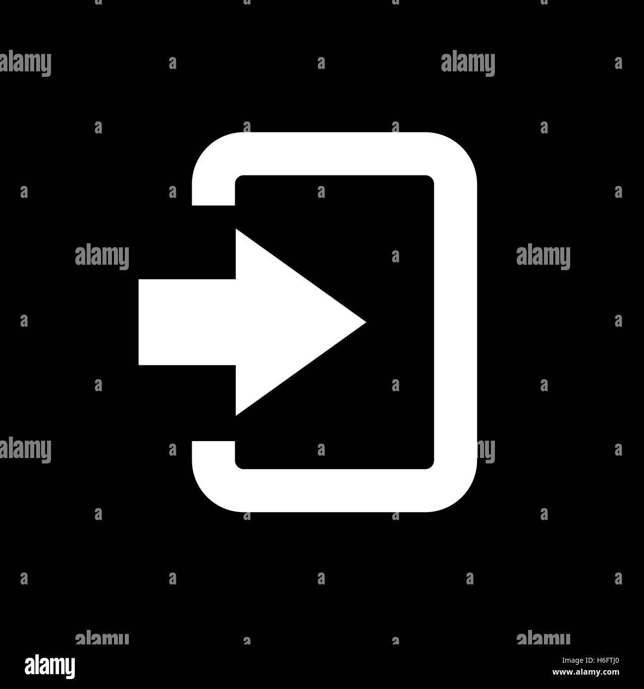 The login icon. Entry and input, authorization symbol. Flat Vector ...