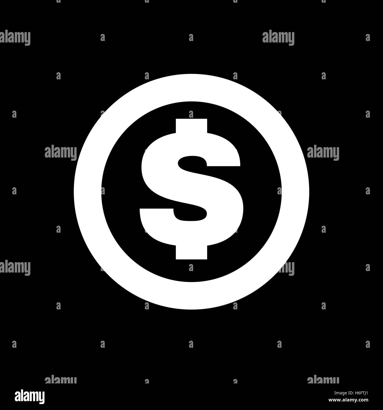 The dollar icon. Cash and money, wealth, payment symbol. Flat Vector ...