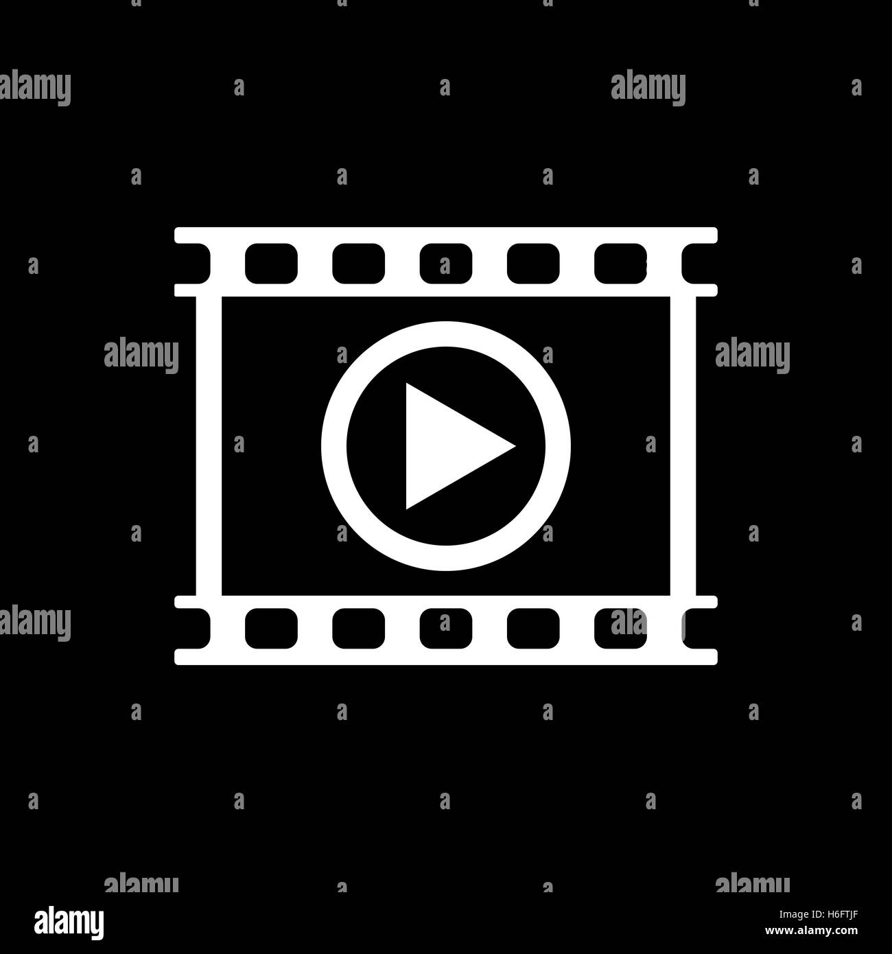 The video icon. Play and player, movie, cinema symbol. Flat Vector ...