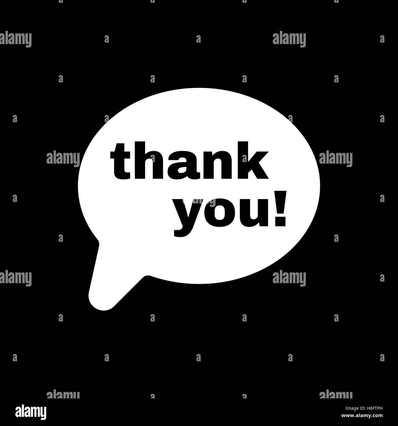 The thank you icon. Thanks symbol. Flat Vector illustration Stock ...