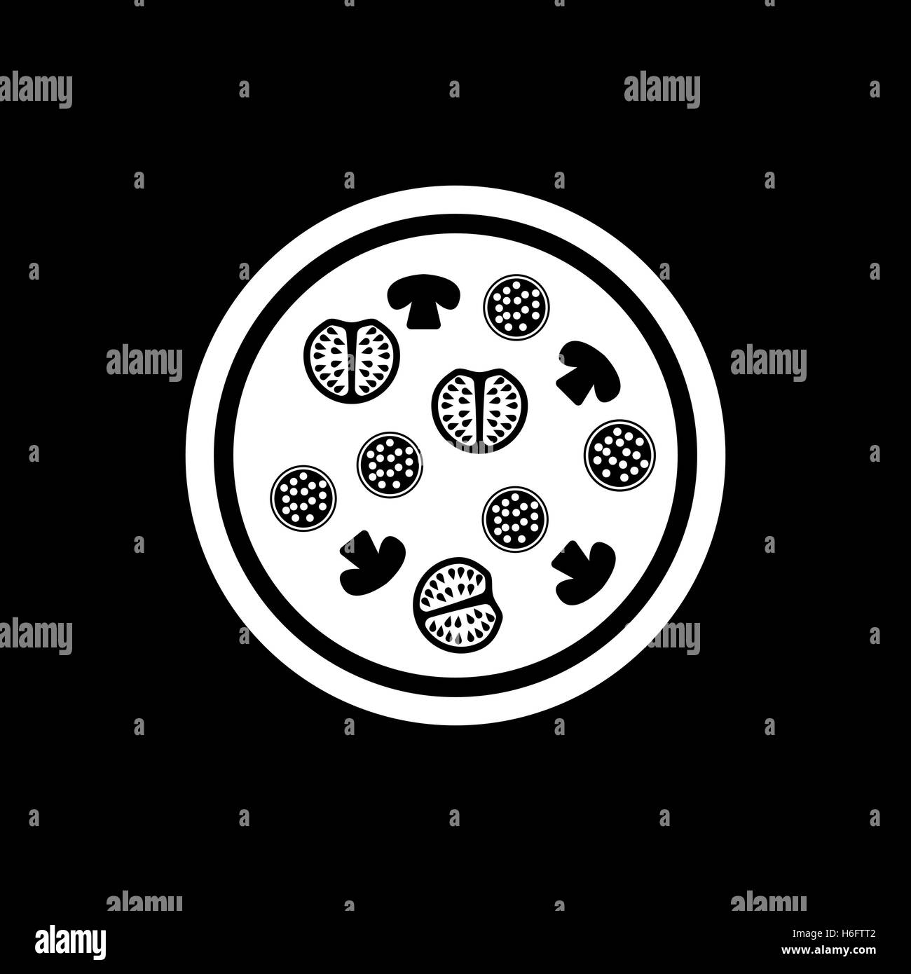 The pizza icon. Fast food and baking symbol. Flat Vector illustration ...