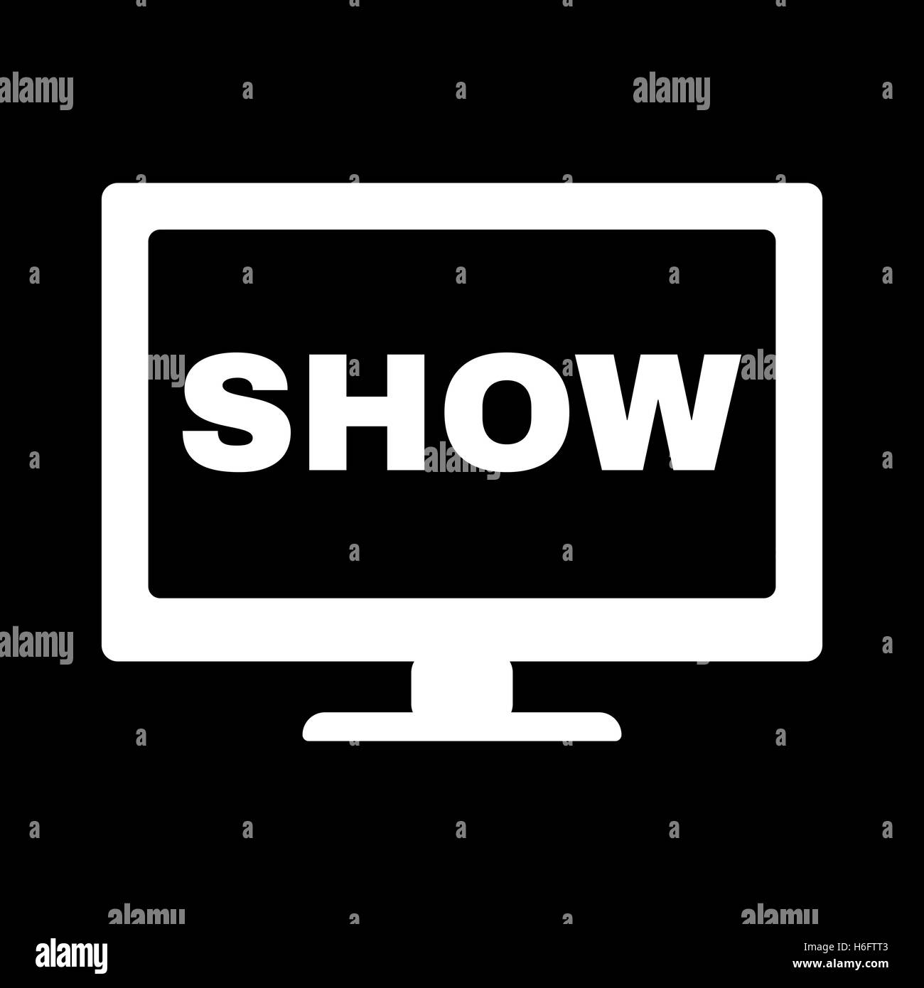 The tv show icon. Television and telly, telecasting, broadcast symbol ...