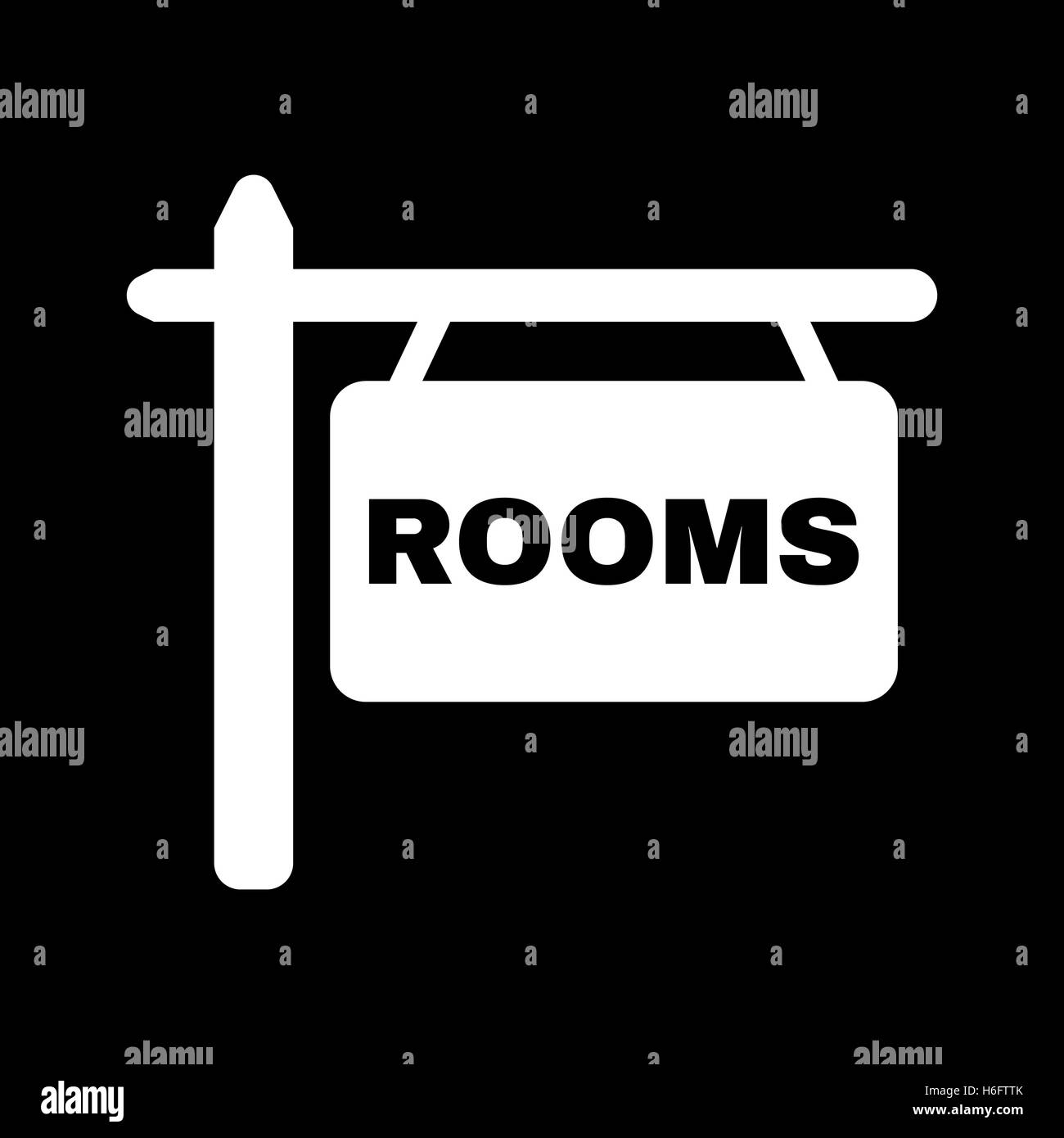 The rooms icon. Hotel symbol. Flat Vector illustration Stock Vector ...