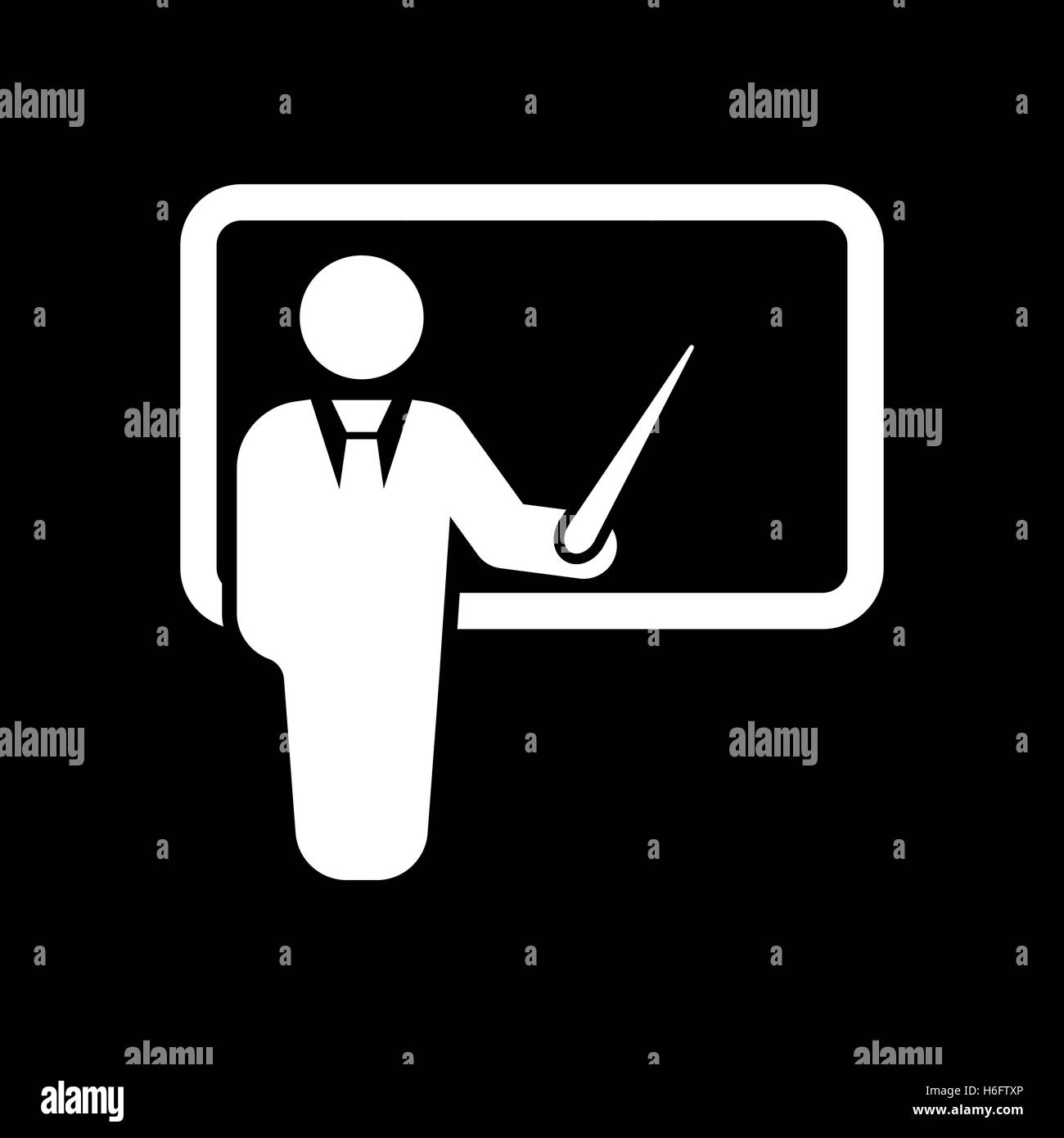 The teacher icon. Training and presentation, seminar, learning symbol ...