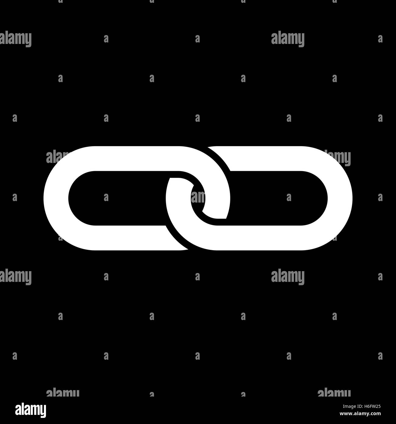 The link icon. Linked and joined, connection, hyperlink, chain symbol ...