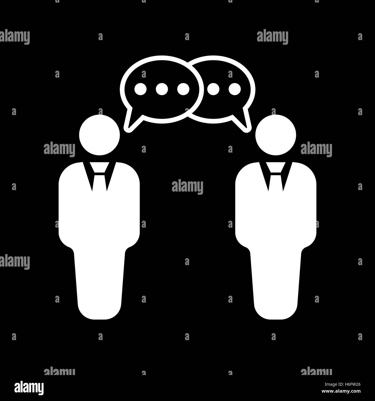 The negotiations icon. Debate and dialog, discussion, conversations ...