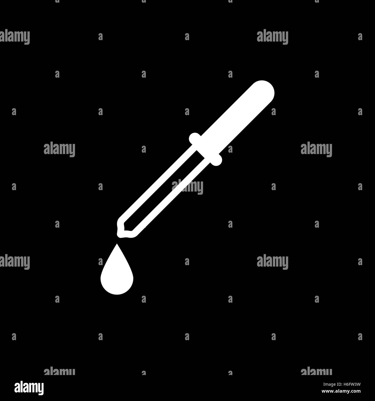The pipette icon. Dropper and eyedropper, analysis, chemistry symbol ...
