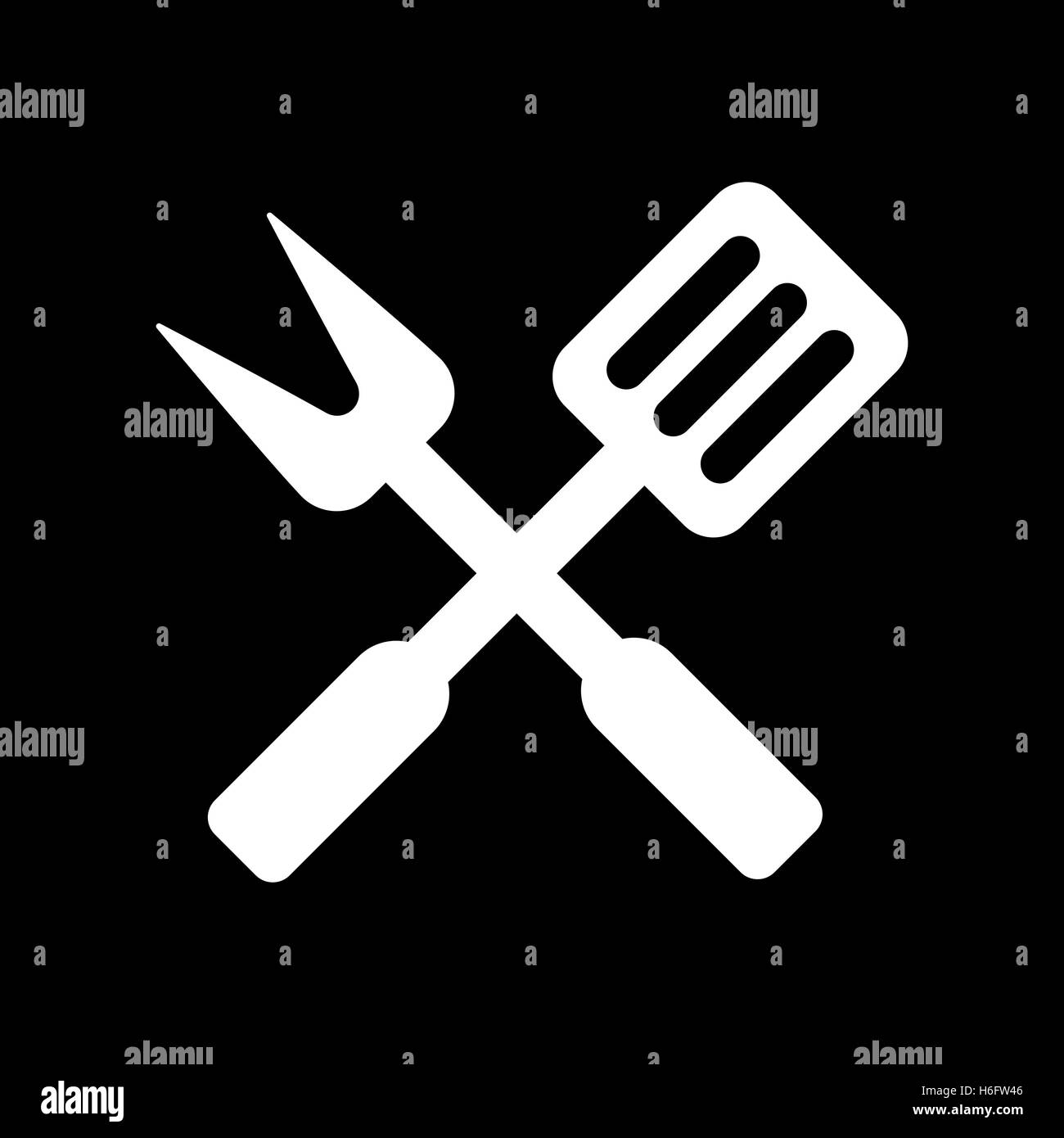 The bbq icon. Barbecue and kitchen, cook symbol. Flat Vector ...