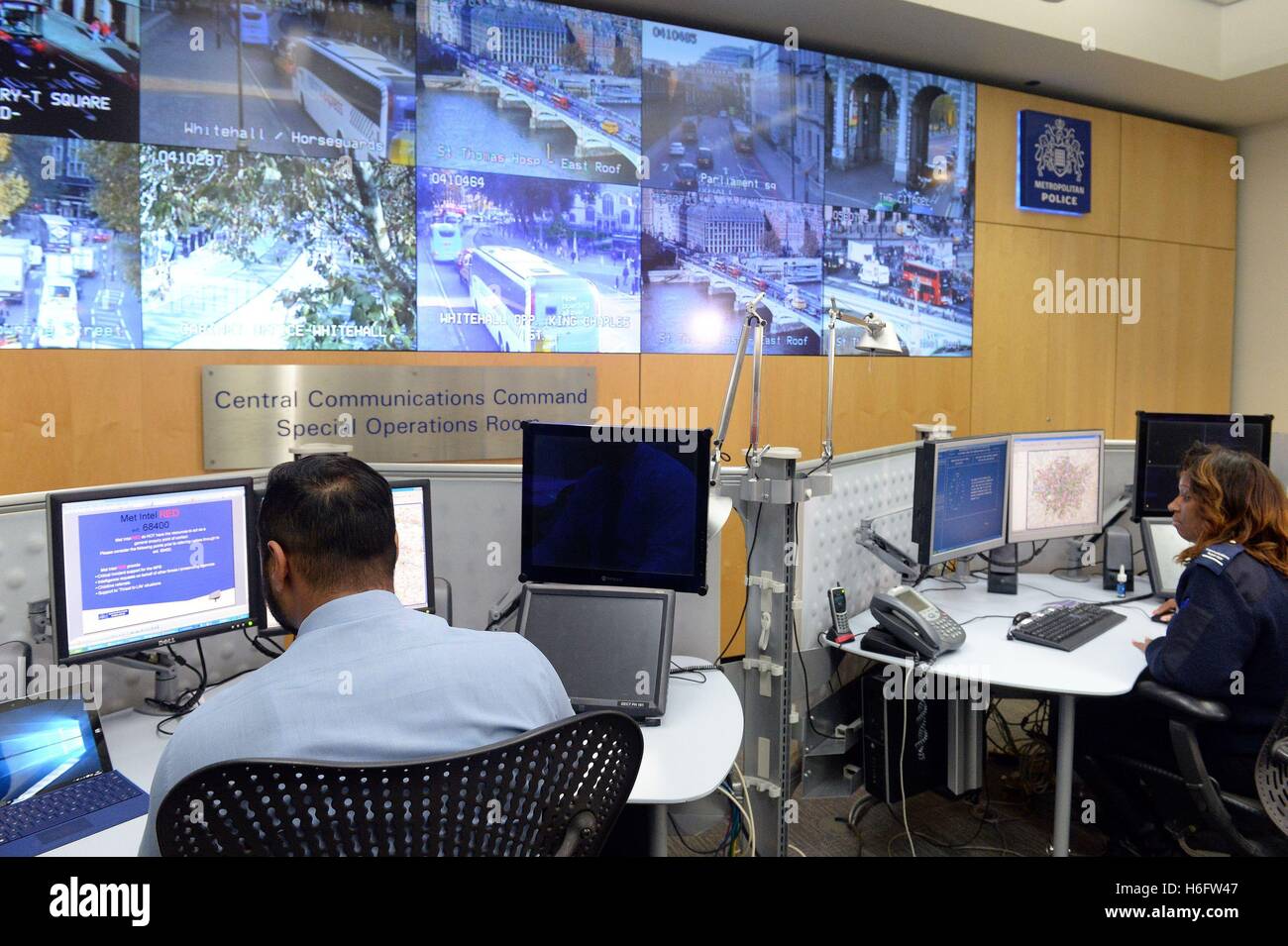 A general view of a Special Operations Room in London, as a major ...