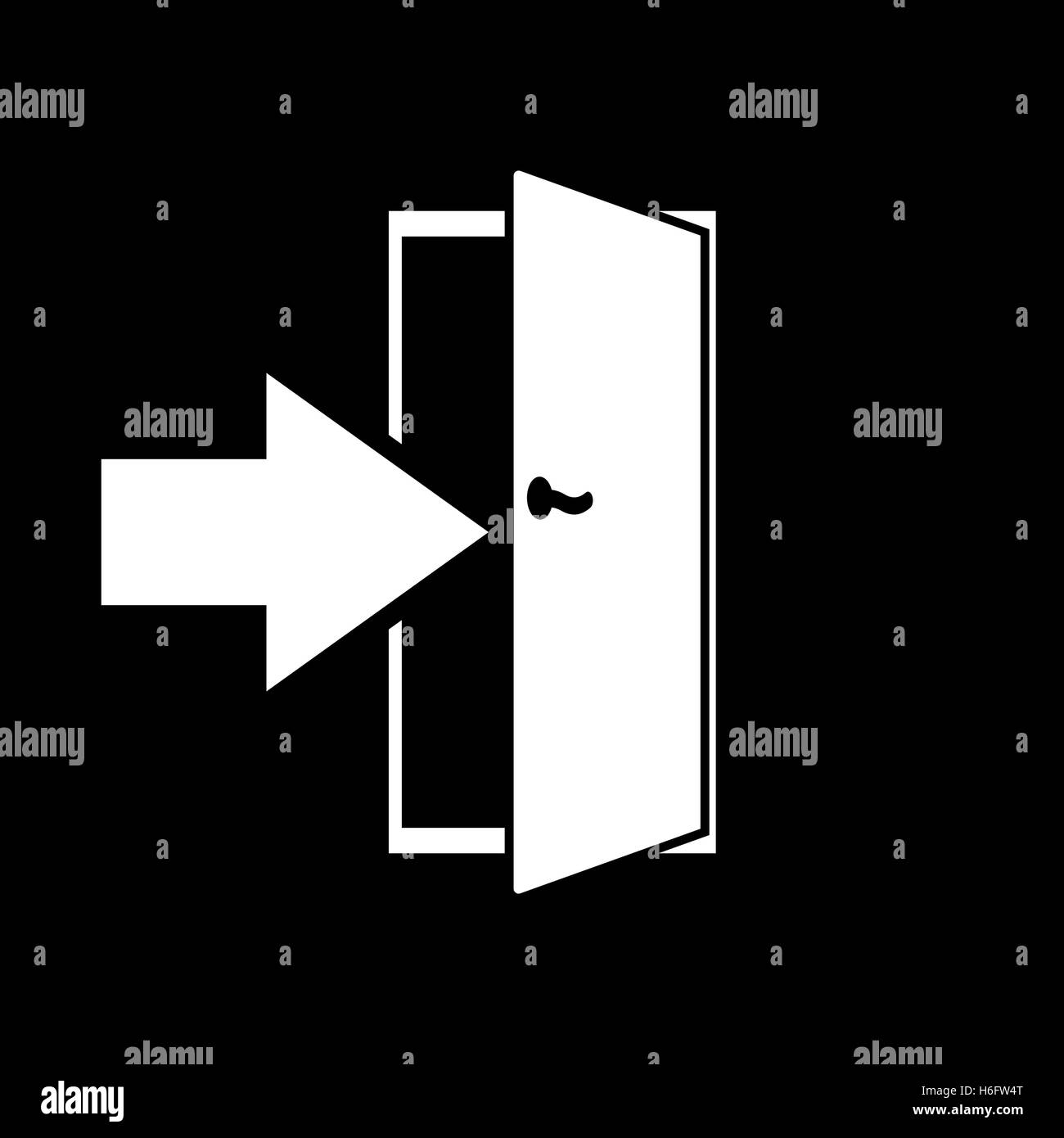 The login icon. Entry and input, authorization symbol. Flat Vector ...