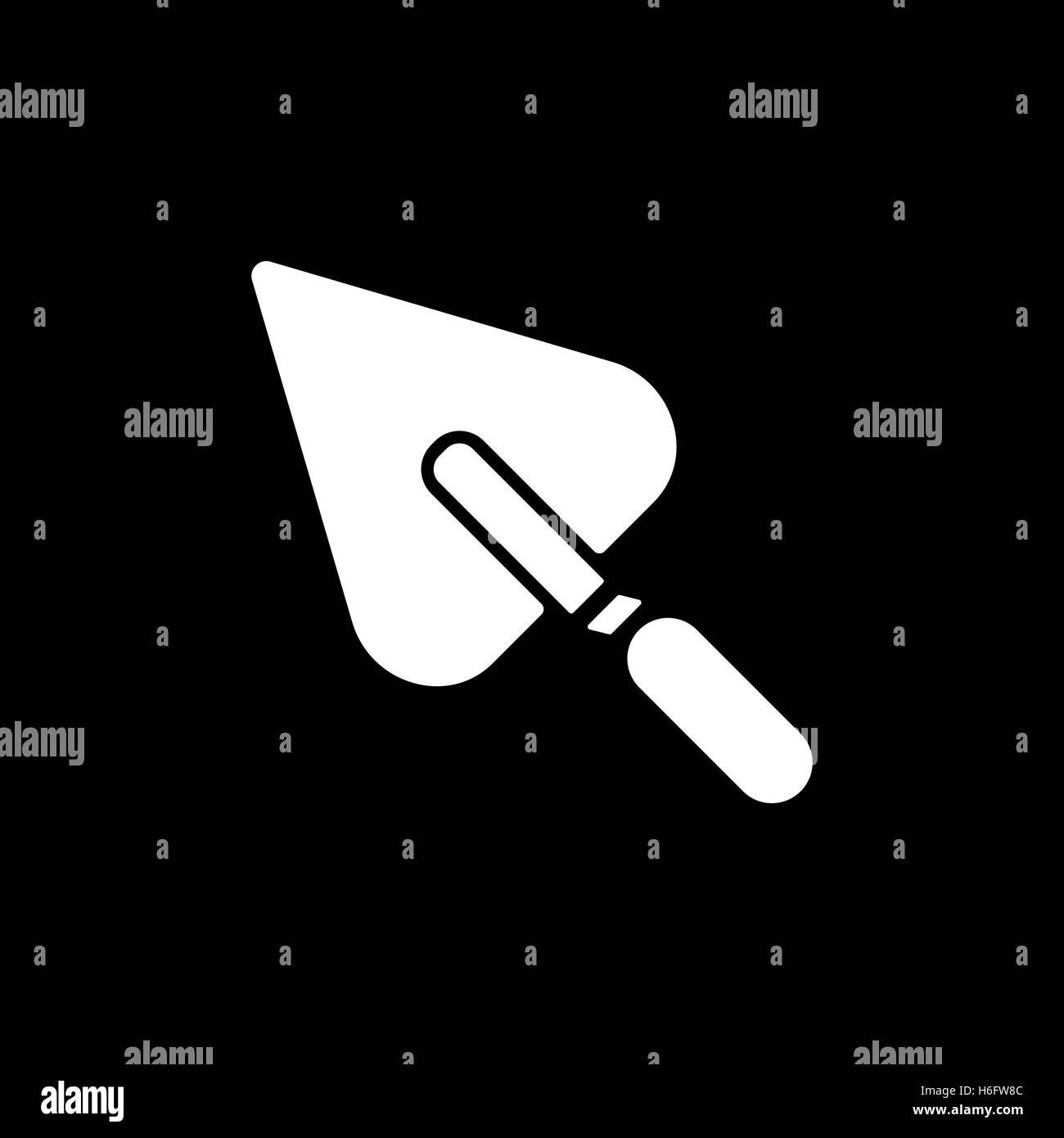 The trowel icon. Mason and building, repair, plasterer symbol. Flat ...