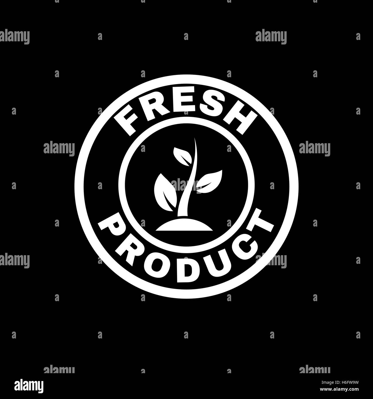 The fresh product icon. Eco and bio, ecology symbol. Flat Vector ...