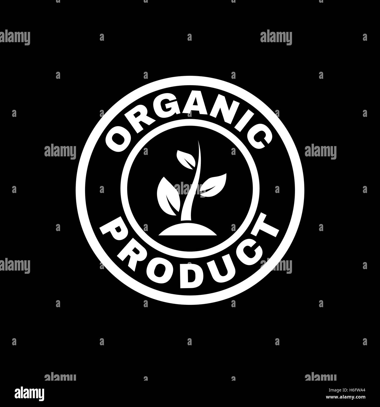The organic product icon. Eco and bio, ecology symbol. Flat Vector ...