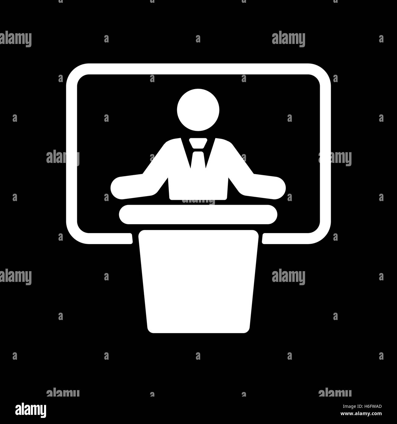 The speech icon. Speak and broadcaster, orator, presentation ...