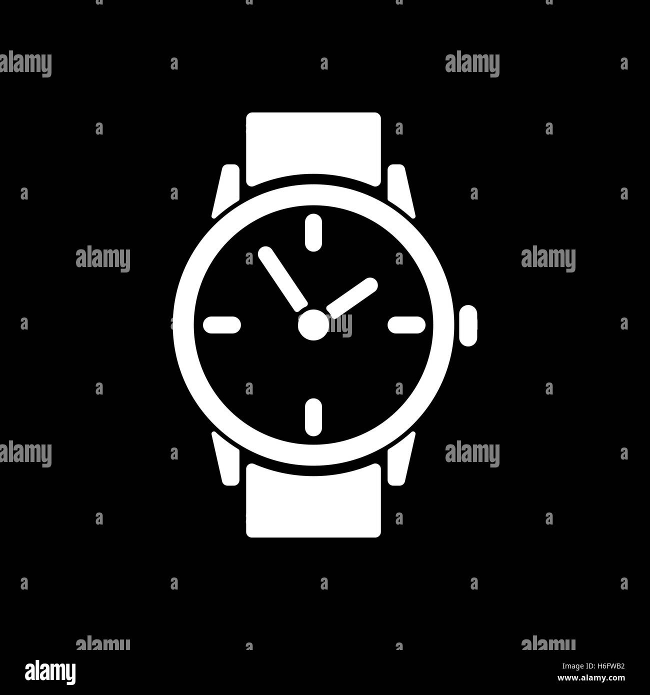 The watch icon. Clock and wristwatch, timer, time, stopwatch symbol ...