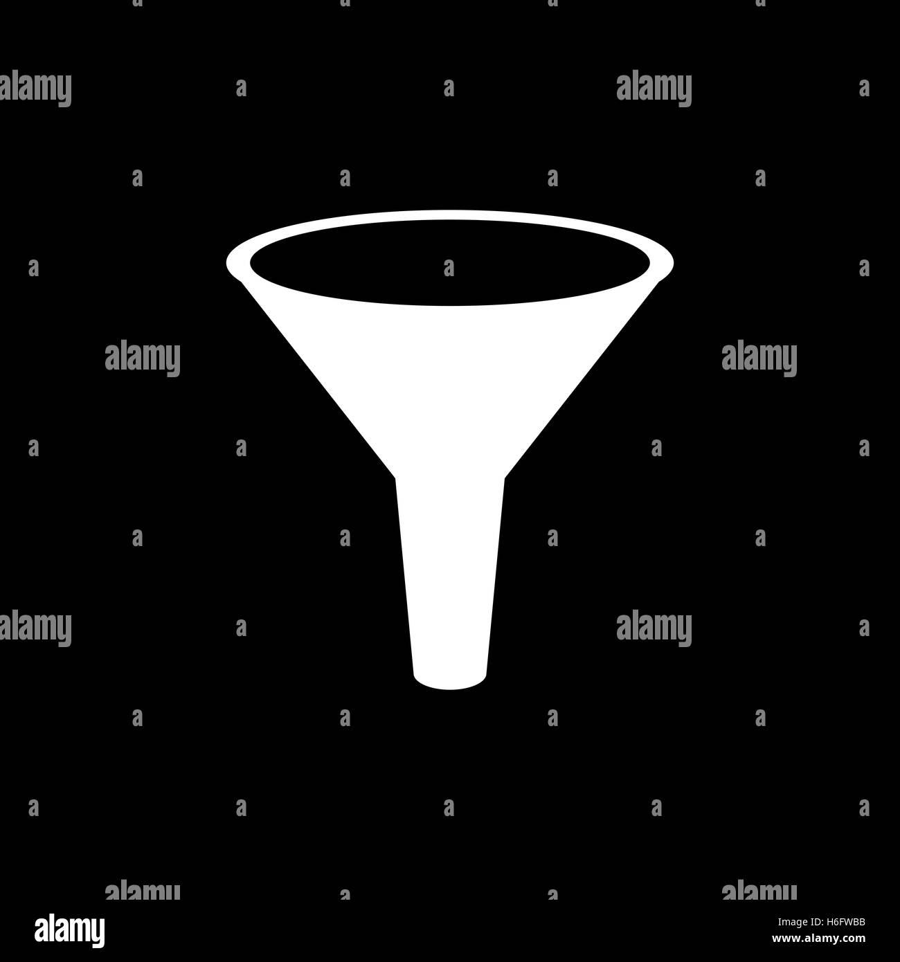 The funnel icon. Filtered and filter, laboratory, chemistry symbol ...