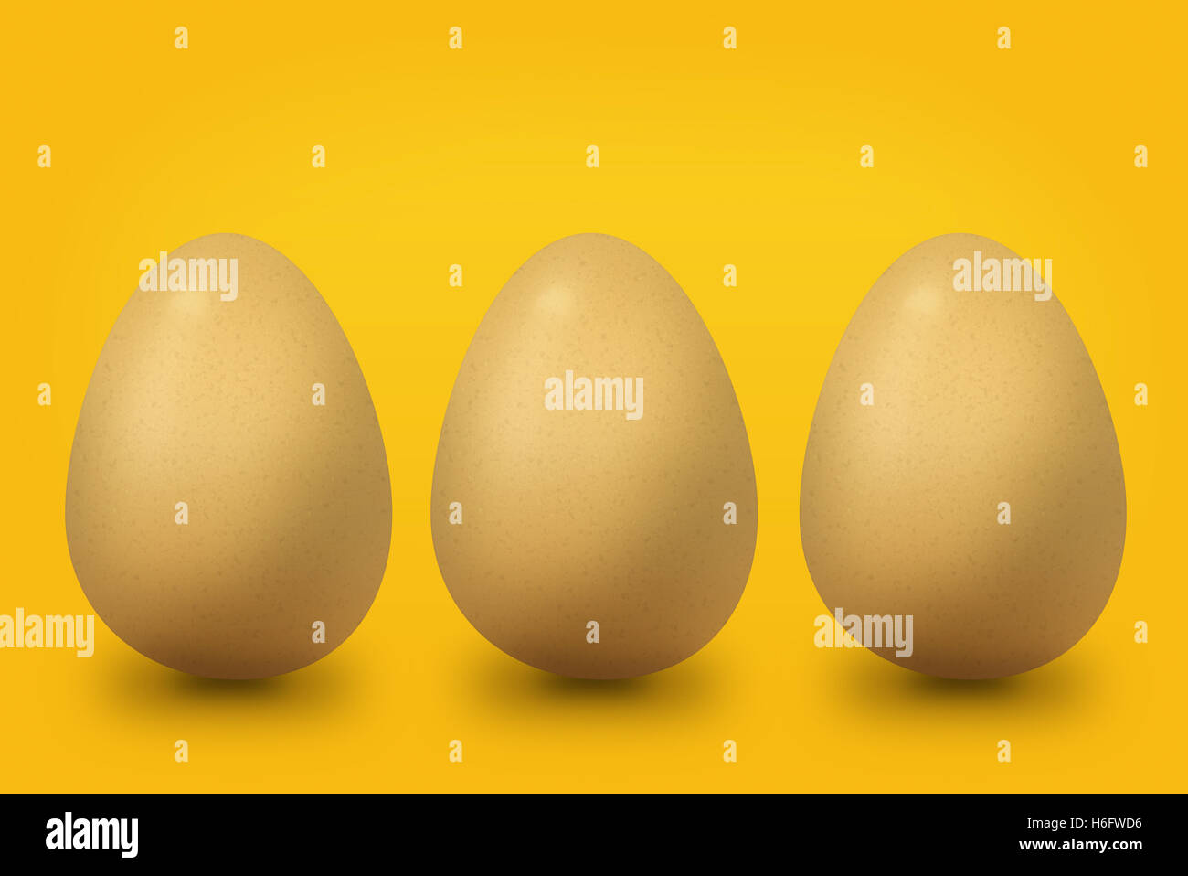 three yellow eggs Stock Photo - Alamy