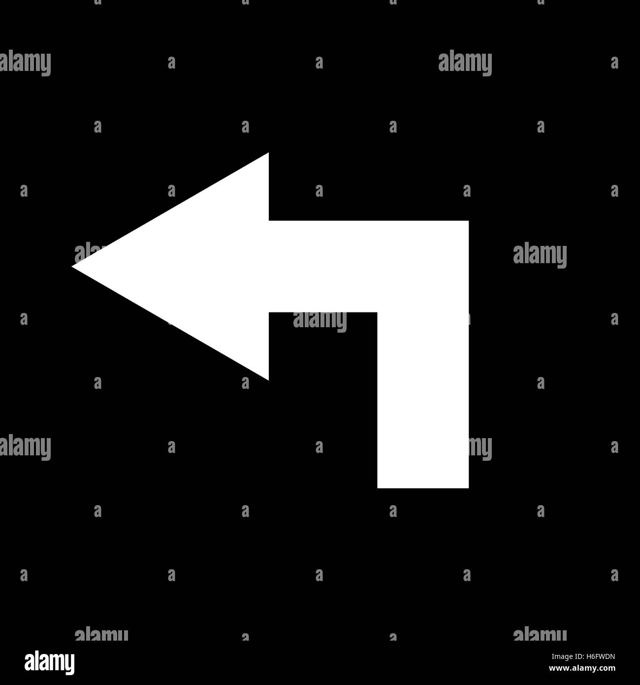 The left icon. Direction and arrow, navigation symbol. Flat Vector ...