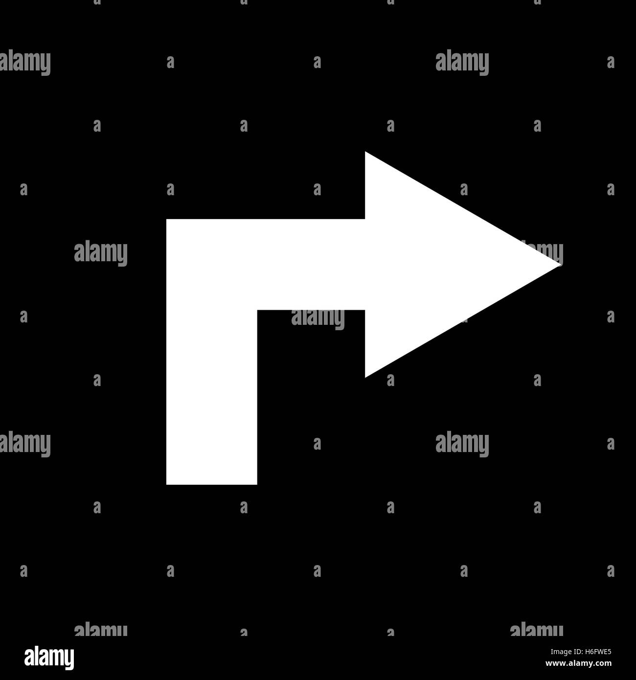The right icon. Direction and arrow, navigation symbol. Flat Vector ...