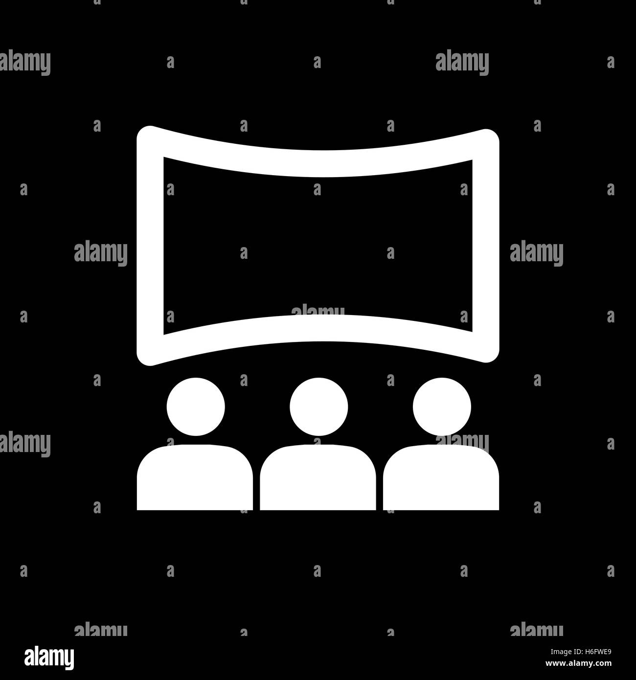 The movie house icon. Theater and show, cinema, presentation symbol ...