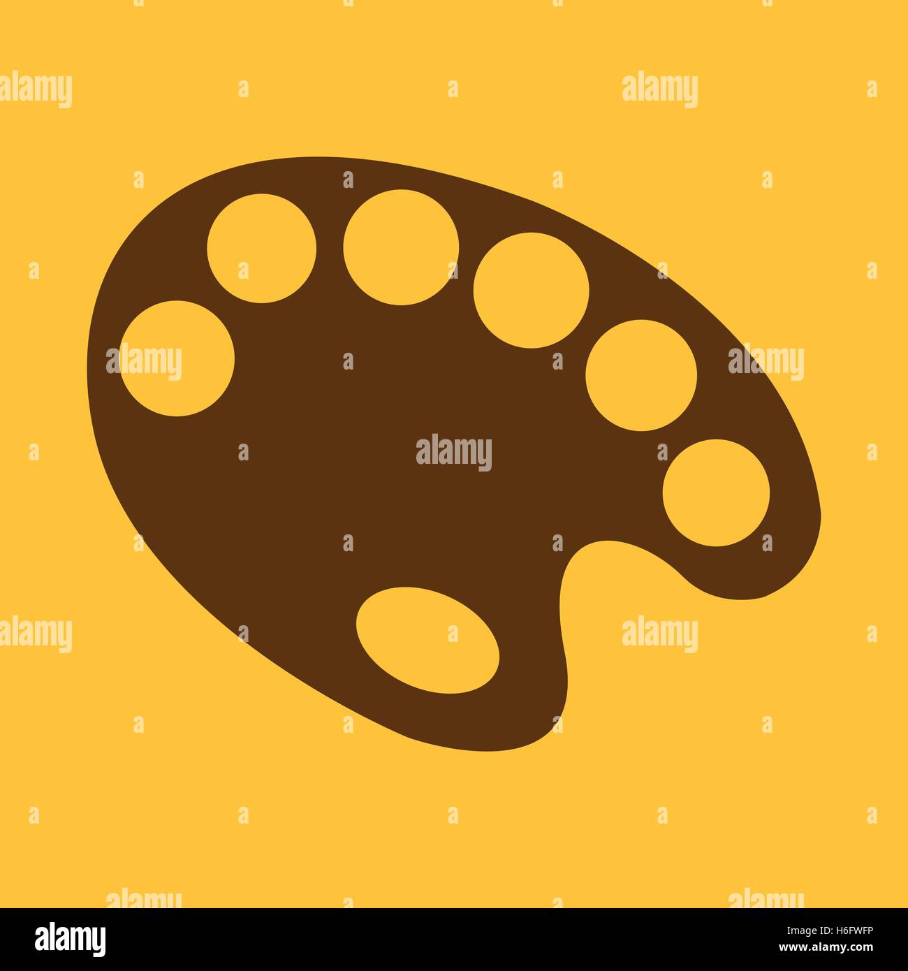 The palette icon. Palette symbol. Flat Vector illustration Stock Vector ...