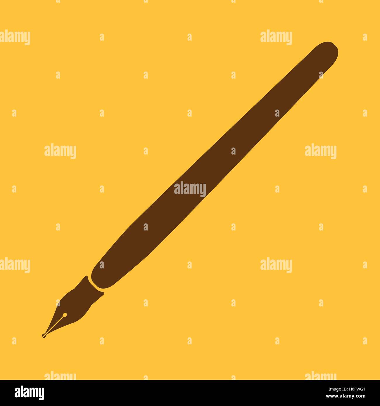 The fountain pen icon. Fountain pen symbol. Flat. Vector illustration ...