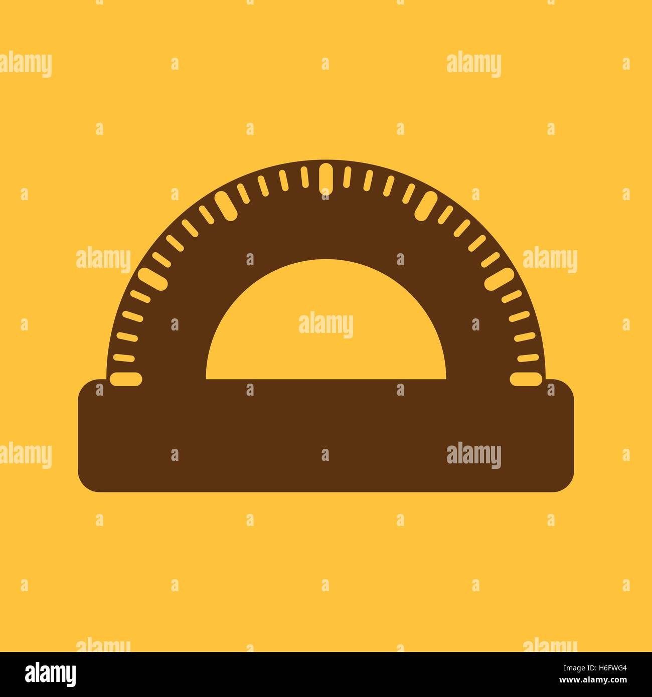 The protractor icon. Protractor symbol. Flat Vector illustration Stock Vector Image & Art - Alamy