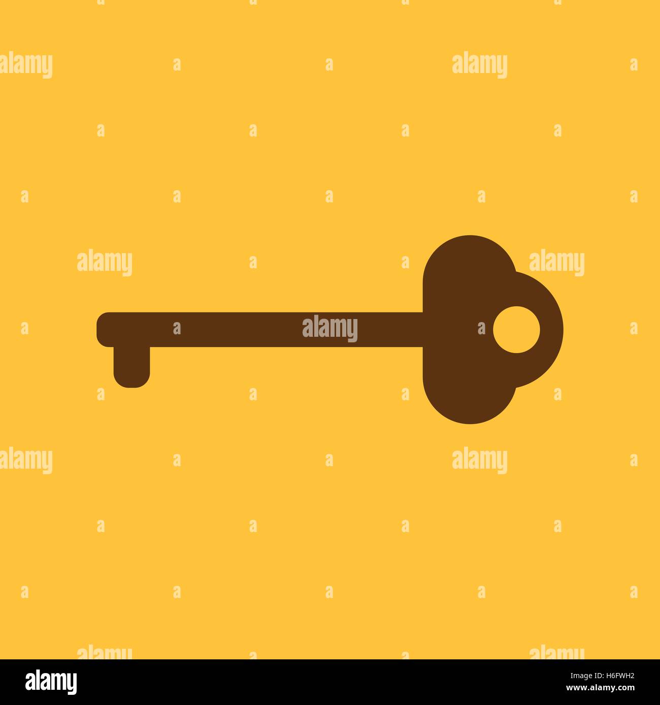 The key icon. Key symbol. Flat Vector illustration Stock Vector Image ...