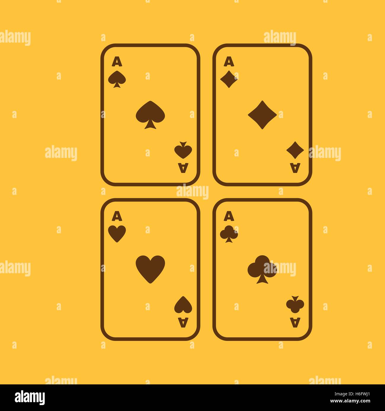 The Ace icon. Playing Card Suit symbol. Flat Vector illustration Stock ...