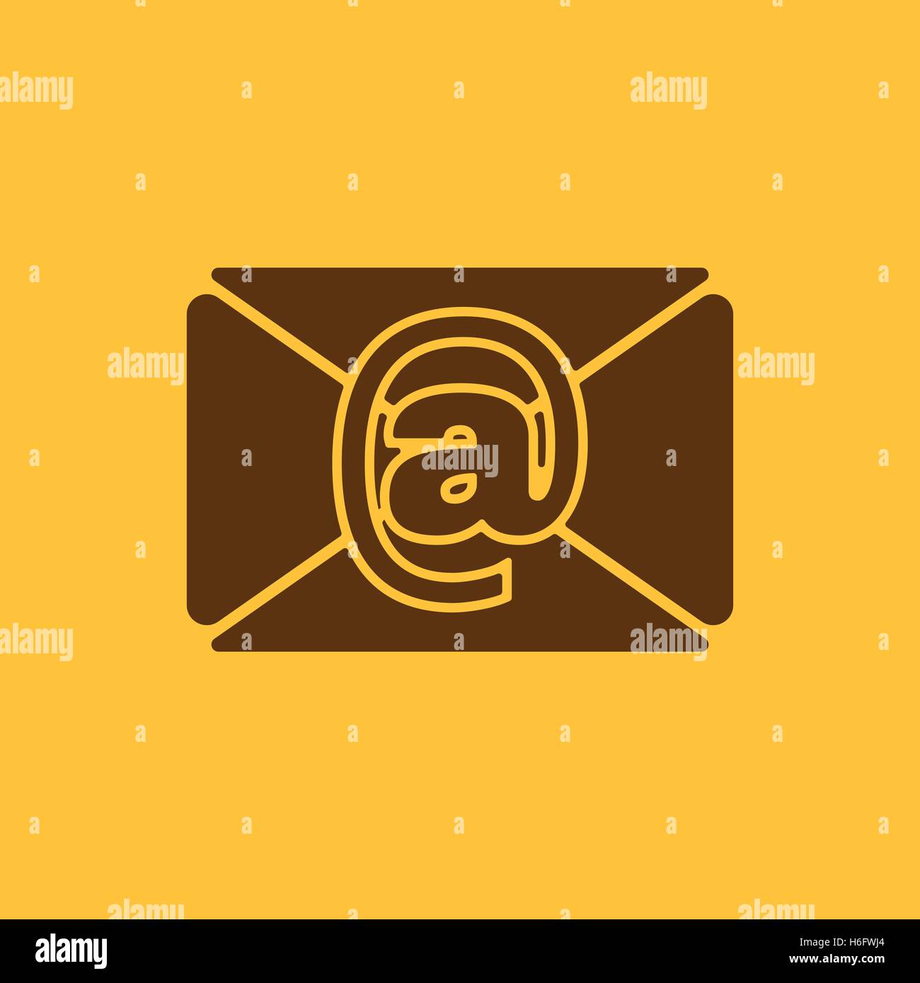 The email icon. Mail symbol. Flat Vector illustration Stock Vector ...