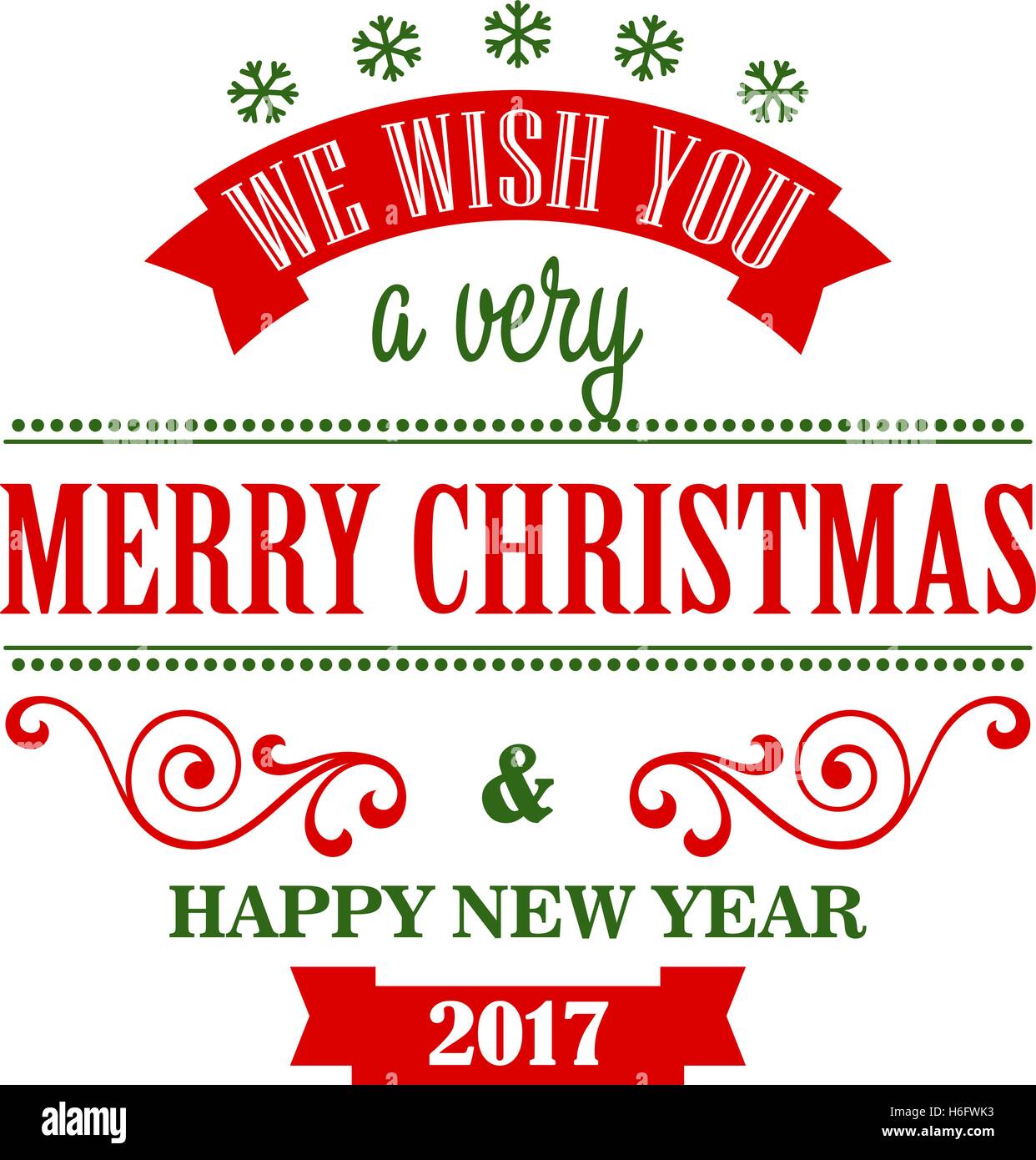 Merry Christmas Typographic Design. Vector illustration. EPS10 Stock ...