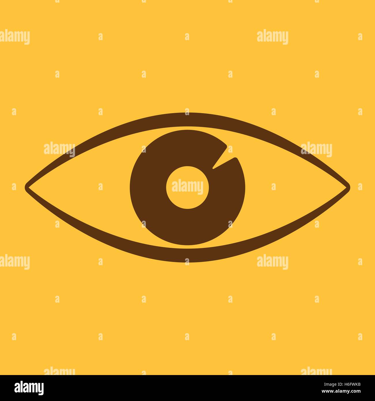 The eye icon. Eye symbol. Flat Vector illustration Stock Vector Image ...