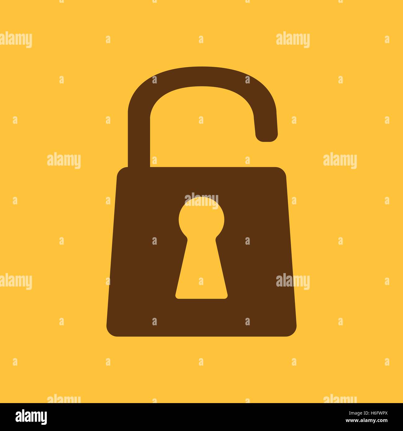 The open lock icon. Lock symbol. Flat Vector illustration Stock Vector ...