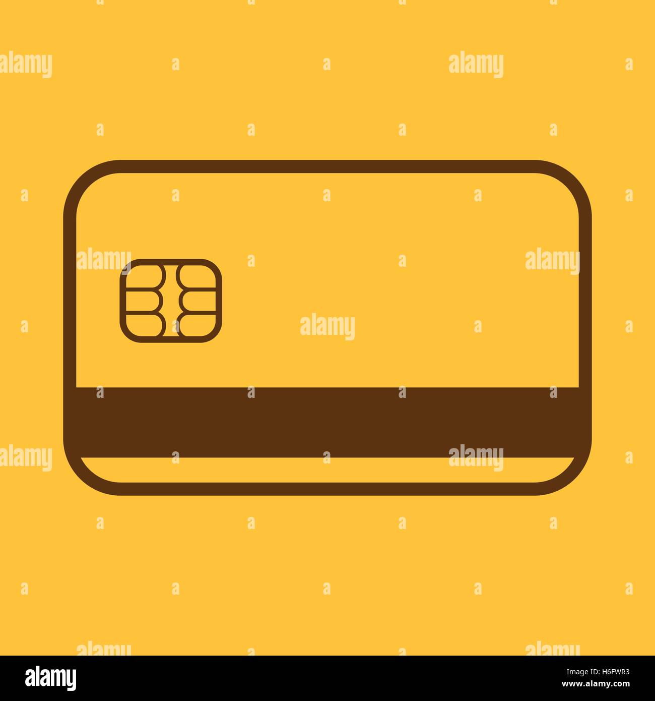 The credit card icon. Bank card symbol. Flat Vector illustration Stock ...