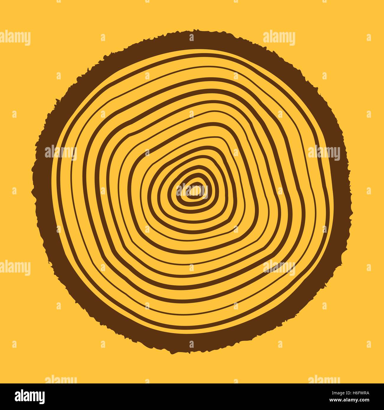 The tree rings icon. Tree rings symbol. Flat Vector illustration Stock ...