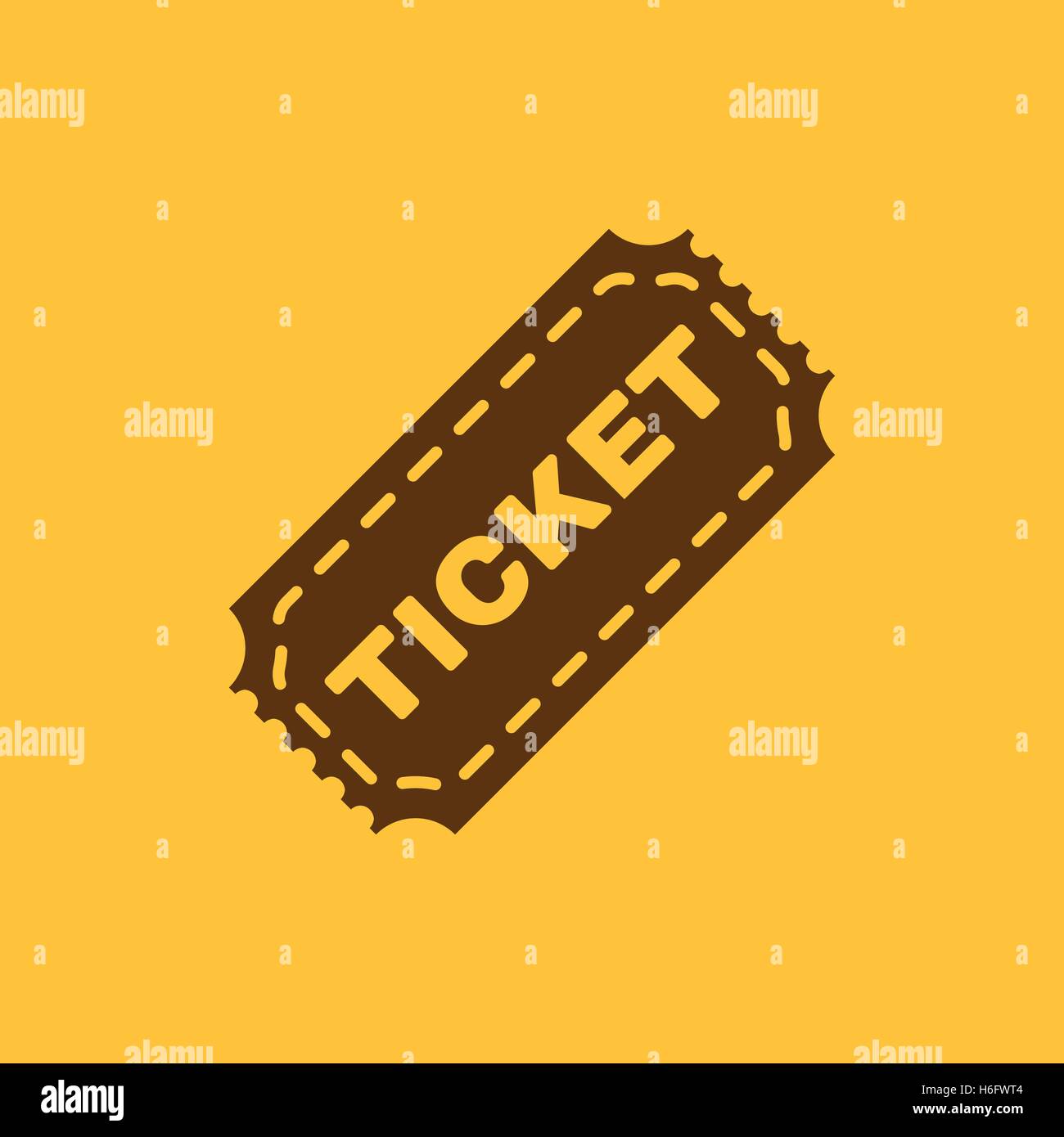 The ticket icon. Ticket symbol. Flat Vector illustration Stock Vector ...