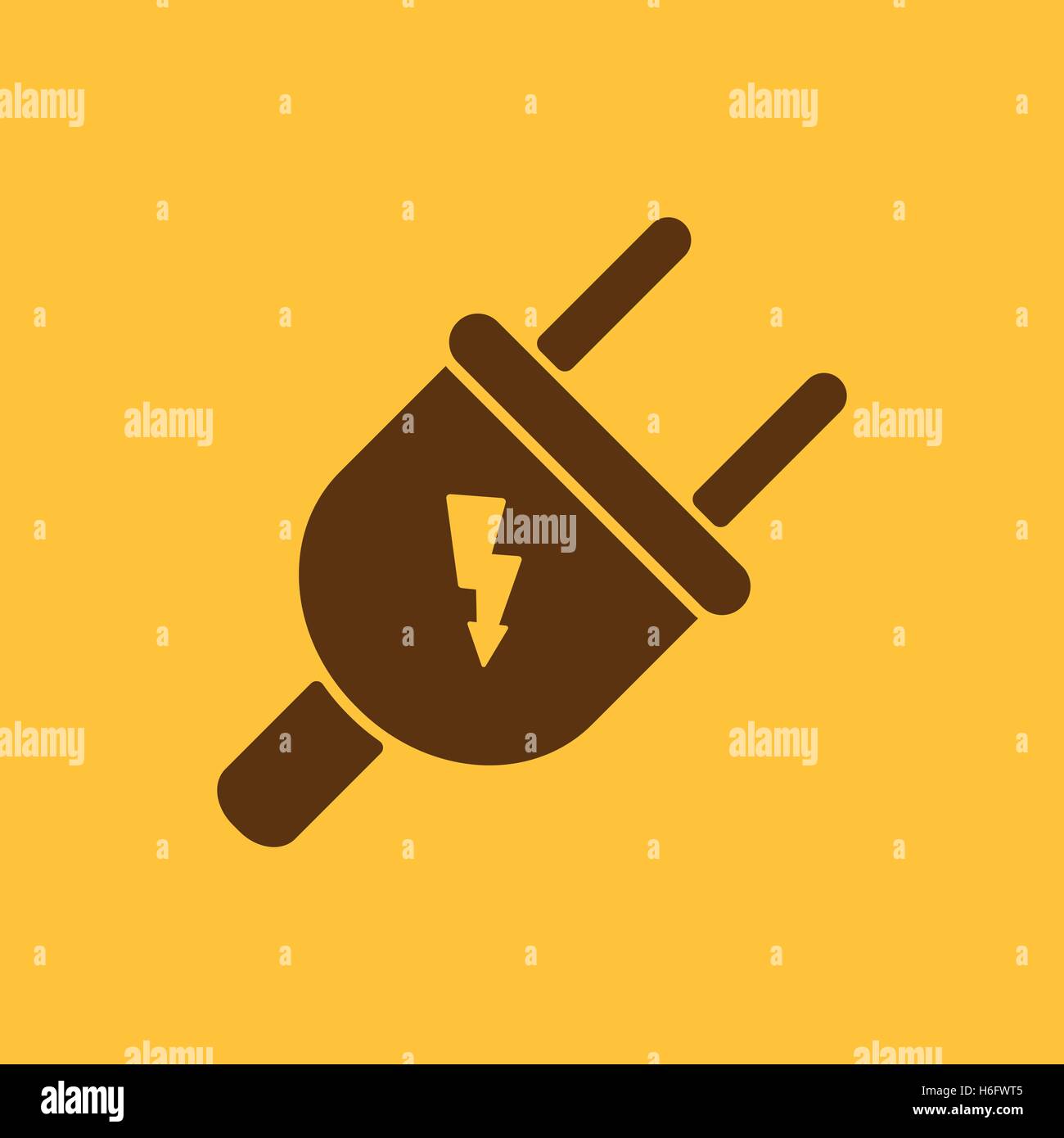 The electric plug icon. Electric plug symbol. Flat Vector illustration ...
