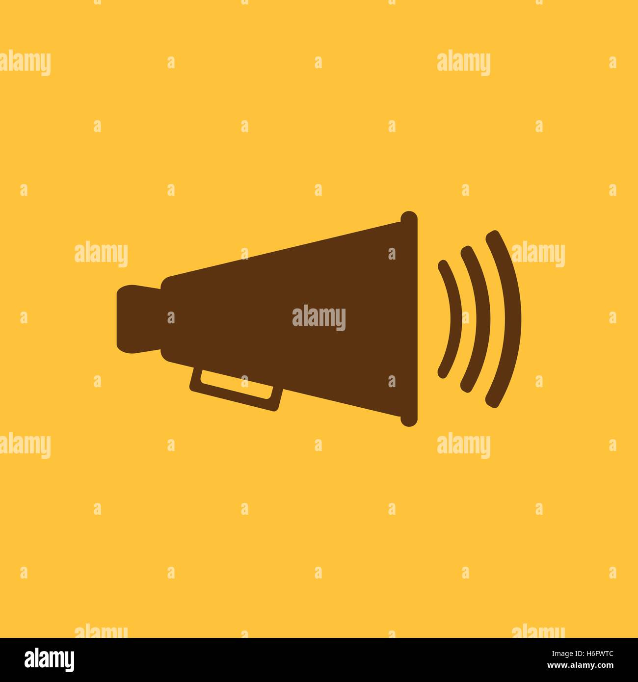 The megaphone icon. Bullhorn symbol. Flat Vector illustration Stock ...