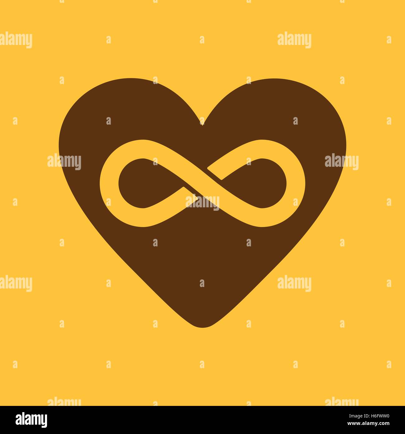 The heart and infinity icon. Heart and Infinity symbol. Flat Vector ...