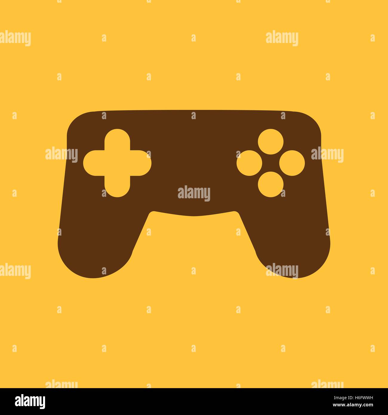 The gamepad icon. Game symbol. Flat Vector illustration Stock Vector ...