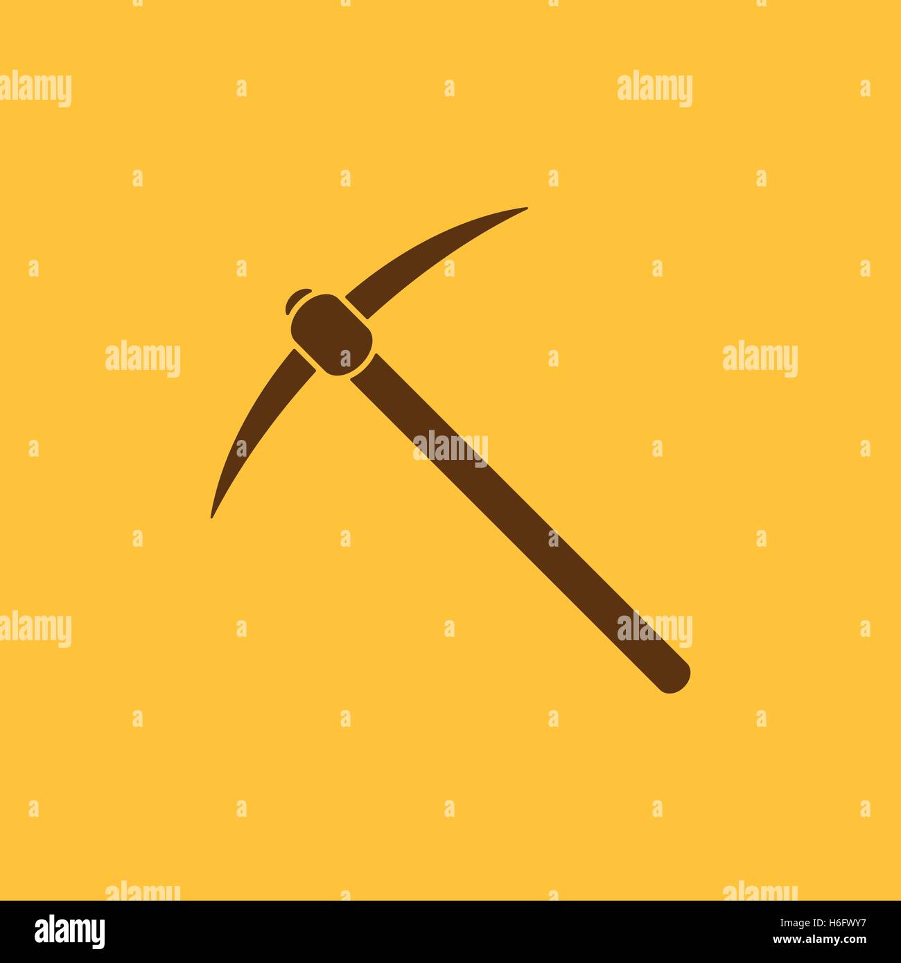 The pick icon. Pickax symbol. Flat Vector illustration Stock Vector ...