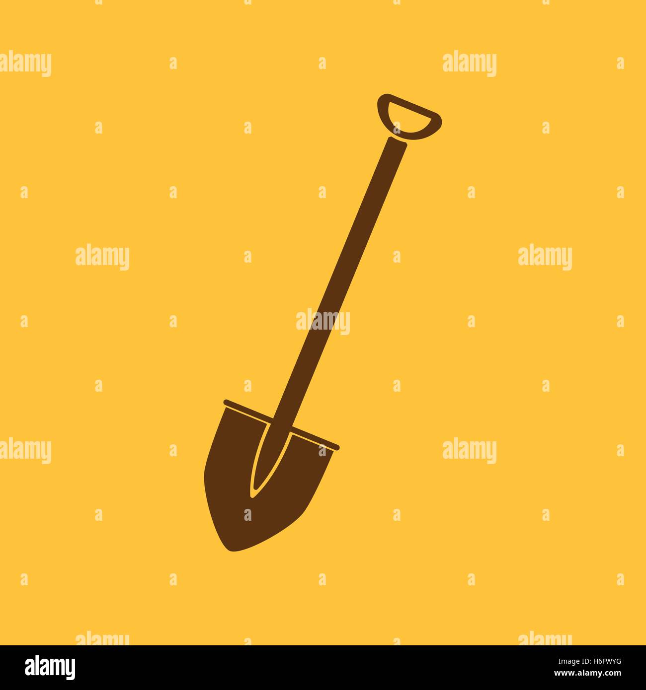 The shovel icon. Spade symbol. Flat Vector illustration Stock Vector ...