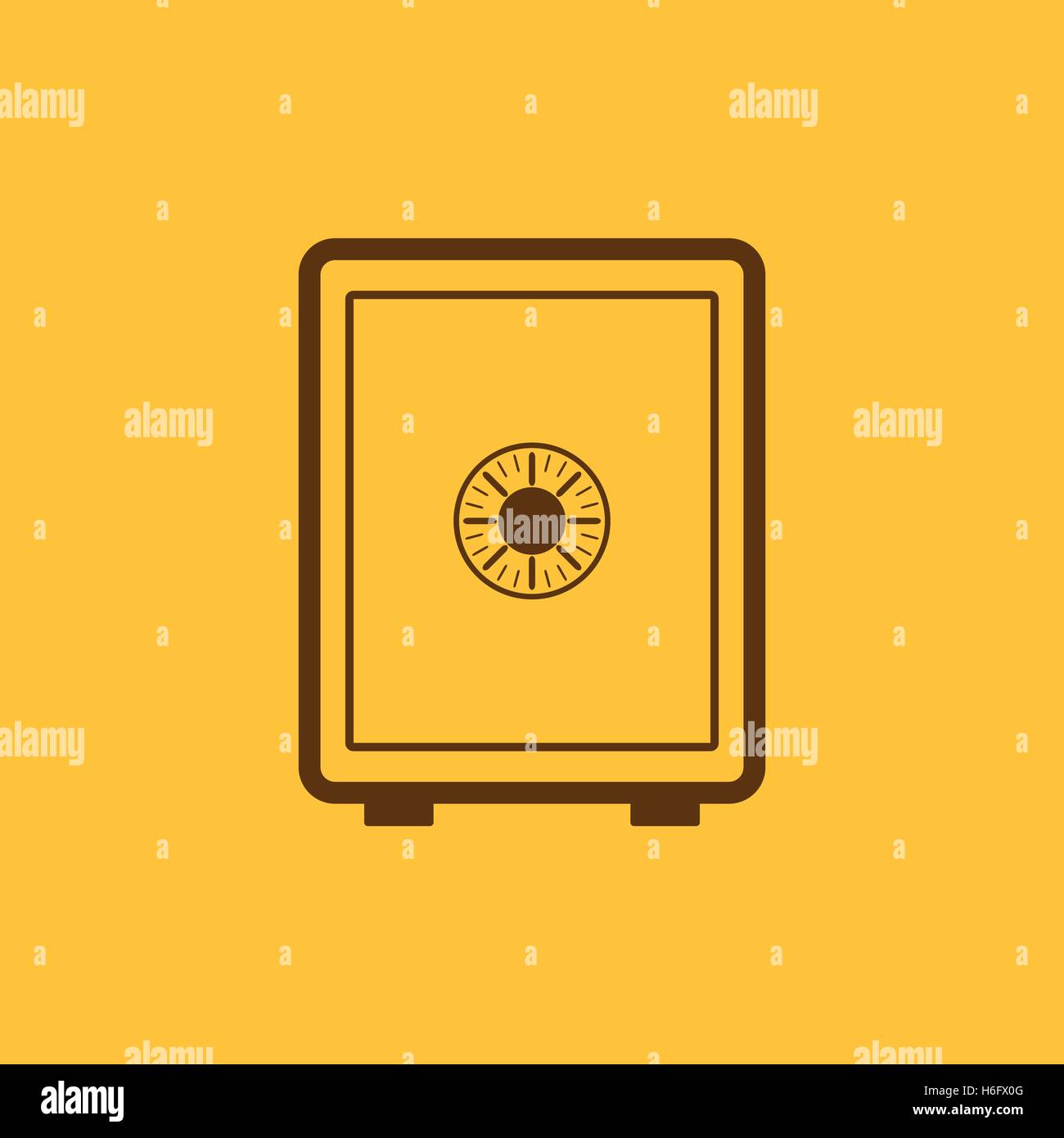 The safe icon. Safe symbol. Flat Vector illustration Stock Vector Image ...